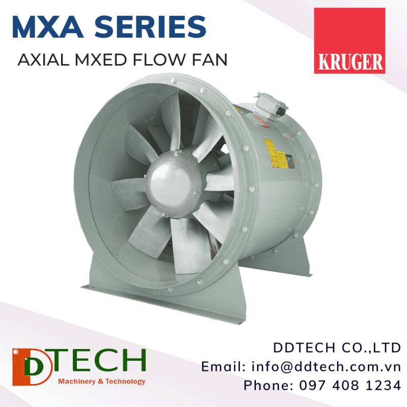 Quạt Kruger MXA Series - Axial Mixed Flow Fan | Quạt thông gió